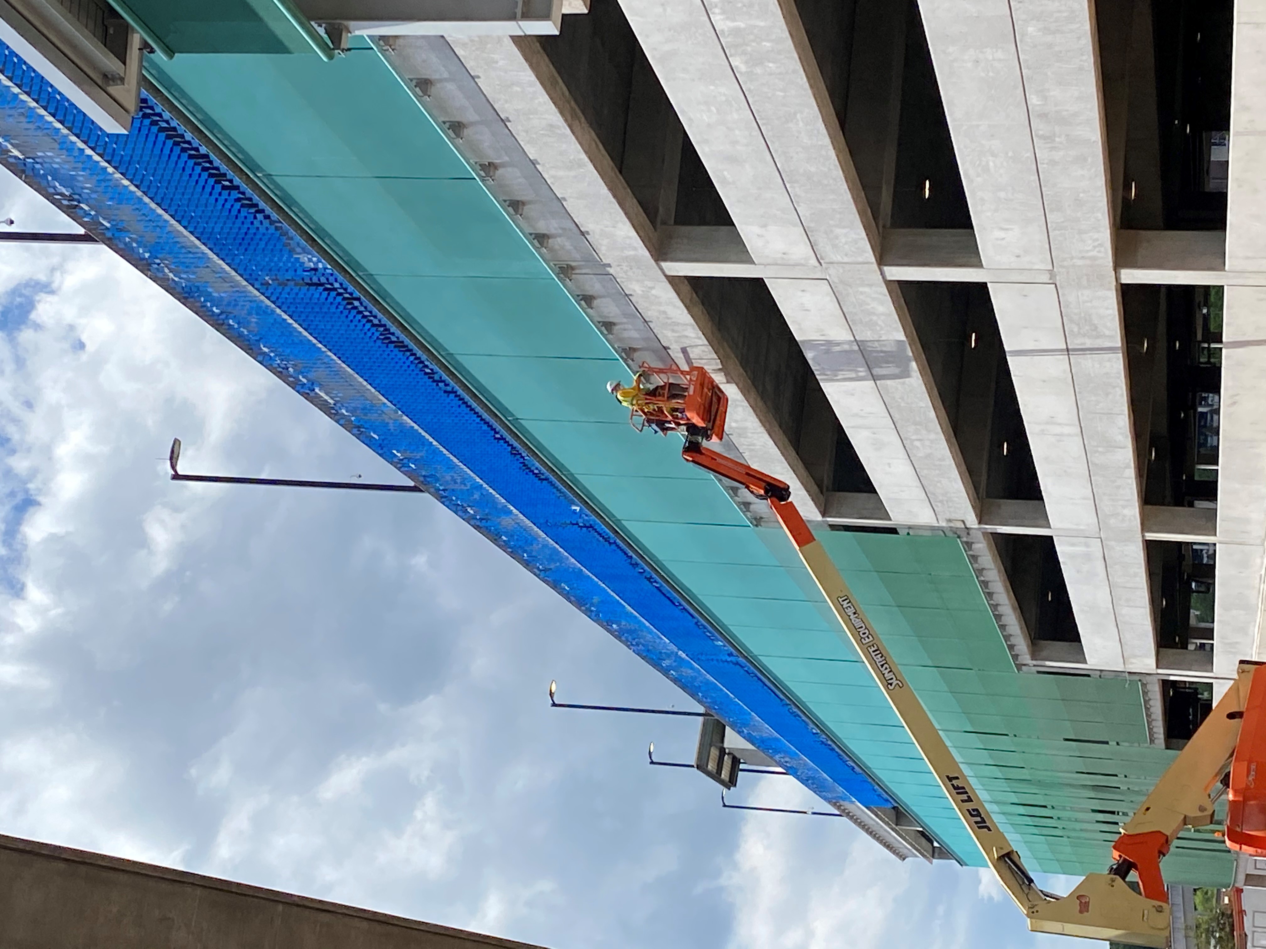 Atlanta Airport West Deck Parking Garage, Horizontal Scrims Cascade ...
